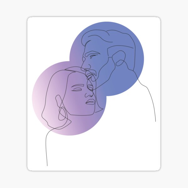 "Cute couple art" Sticker by SneakyDesigns | Redbubble
