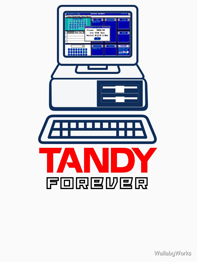 "Tandy Forever Vintage Computer" T-shirt for Sale by WallabyWorks ...