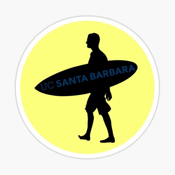 "UCSB Surfer Sticker" Sticker for Sale by nivahd | Redbubble