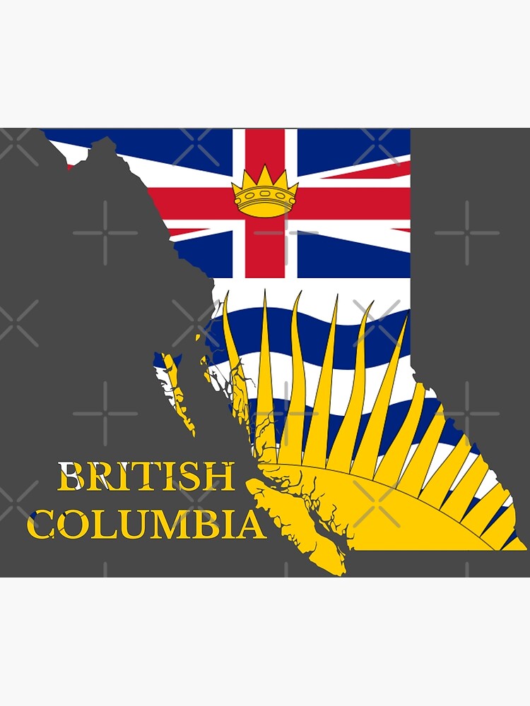 "British Columbia Flag Map, BC, Canada" Art Print for Sale by ...