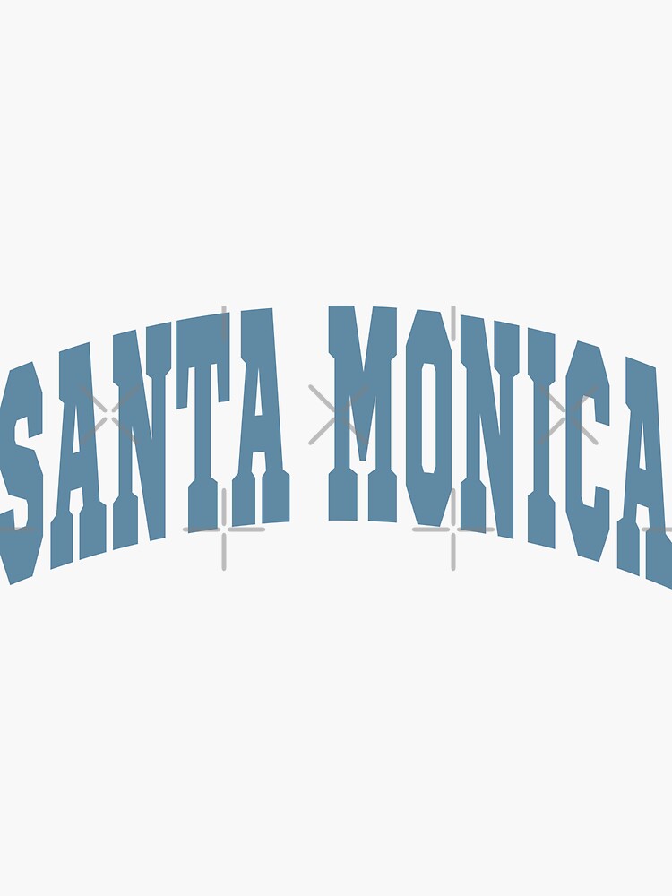 "Santa Monica Varsity Lettering Design" Sticker for Sale by rydland ...