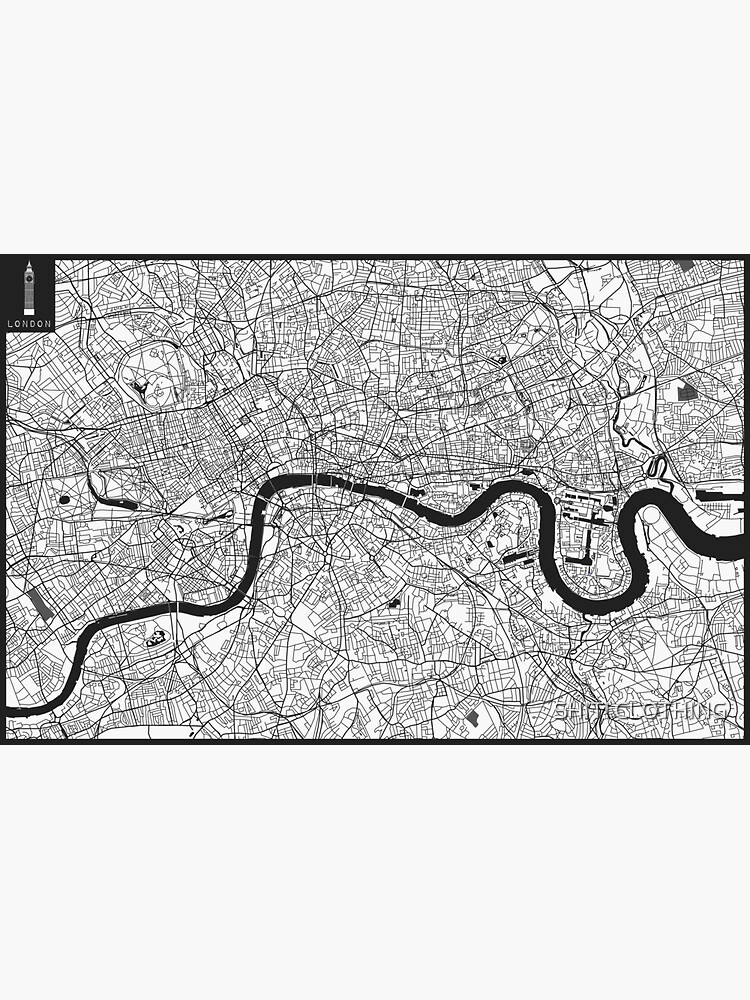 "London Map transparent background" Sticker by saburokiyoshi | Redbubble