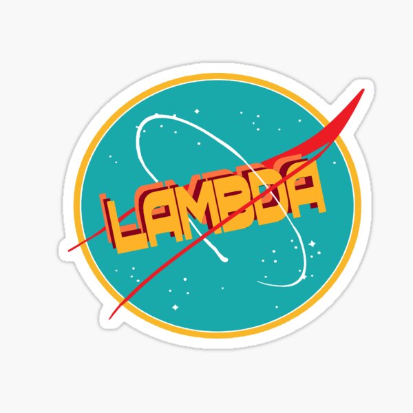 "Lambda NASA Logo" Sticker by caseywood123 | Redbubble