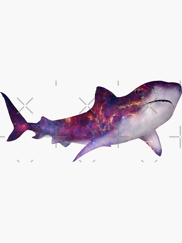 "Galaxy Shark" Sticker for Sale by KristalStittle | Redbubble