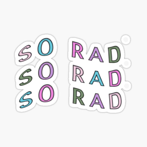 "so rad" Sticker for Sale by jadeaamber | Redbubble