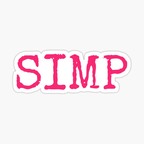 "The Simp" Sticker for Sale by razvigod | Redbubble