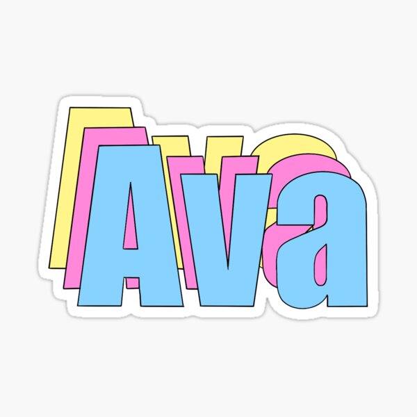 "Ava" Sticker for Sale by abigailwhite783 | Redbubble