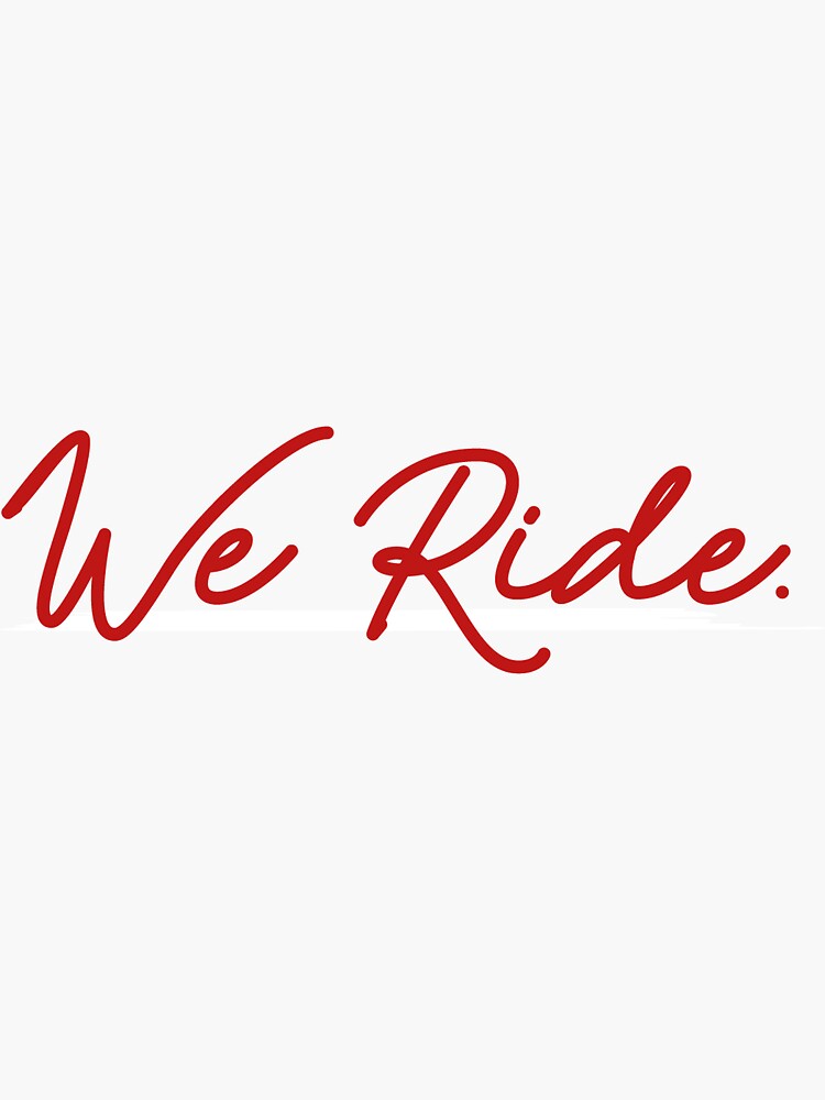 "Cyclebar We Ride" Sticker for Sale by mllsprngr | Redbubble