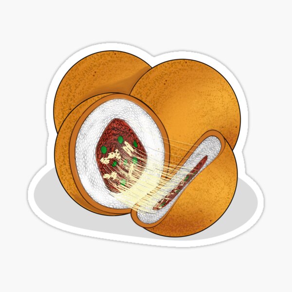 "Arancini (Italian Rice Ball)" Sticker by Cornstalk | Redbubble