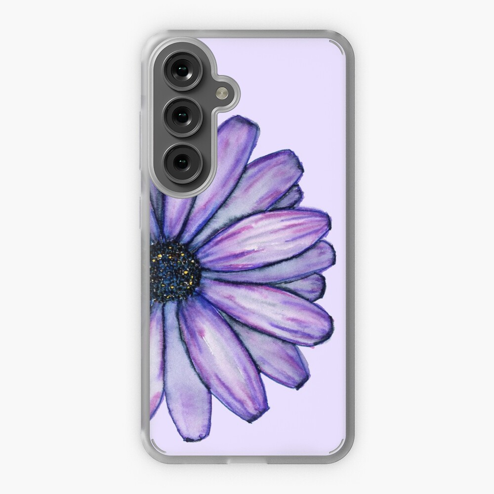 "Watercolor Purple Daisy Flower" Sticker for Sale by electroslag ...