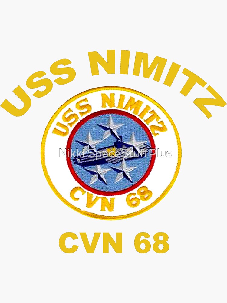 "Crest of USS Nimitz for Dark Backgrounds" Sticker for Sale by ...