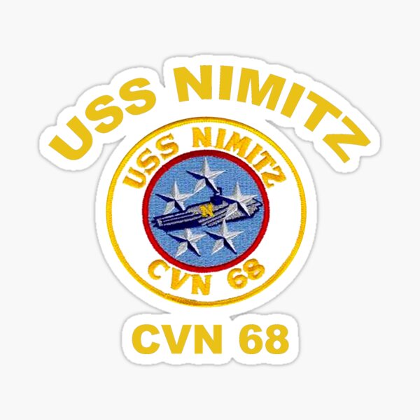 "Crest of USS Nimitz for Dark Backgrounds" Sticker for Sale by ...