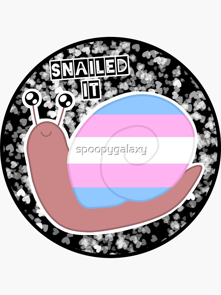 "Trans Snail" Sticker for Sale by spoopygalaxy | Redbubble