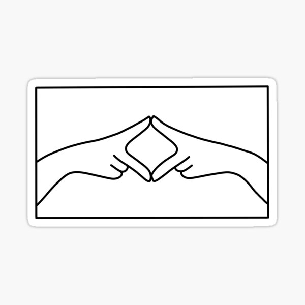 "DECA Hand Symbol Outline" Sticker for Sale by ccandace | Redbubble