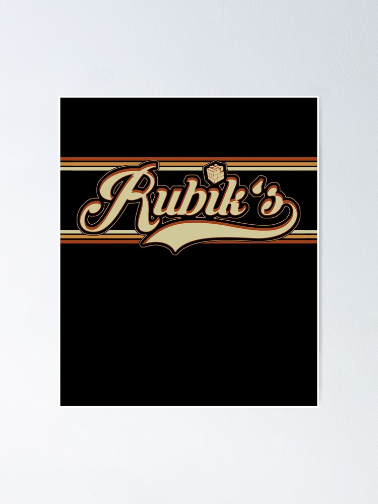 "Retro Rubiks Cube Speed Solving Vintage Rubix Game" Poster for Sale by ...