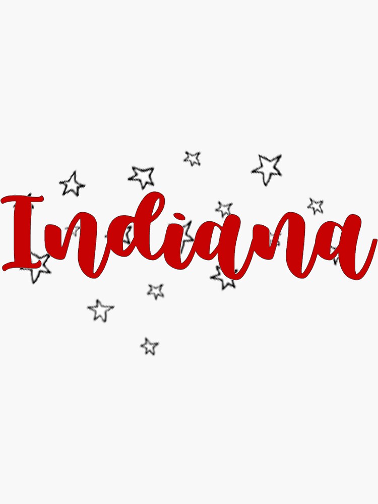 "Indiana with Stars Sticker Set" Sticker for Sale by ingridgrace ...