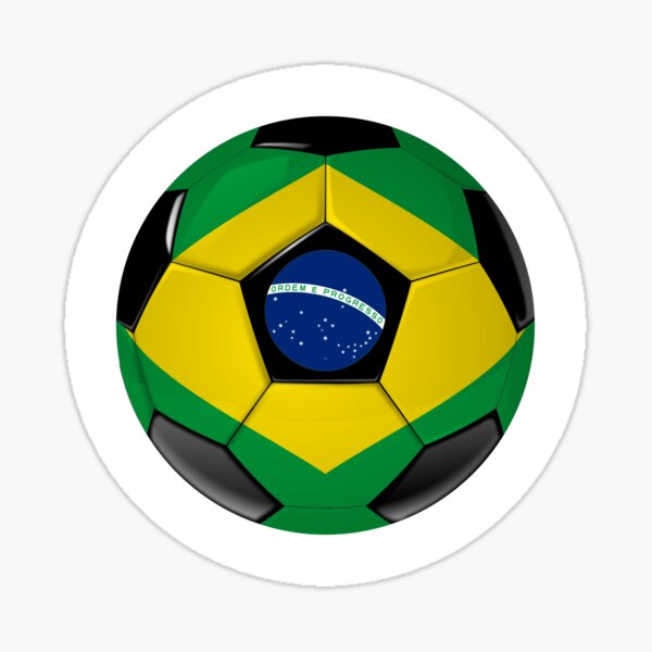 "Brazil - Brazilian Flag - Football or Soccer" Sticker by graphix ...