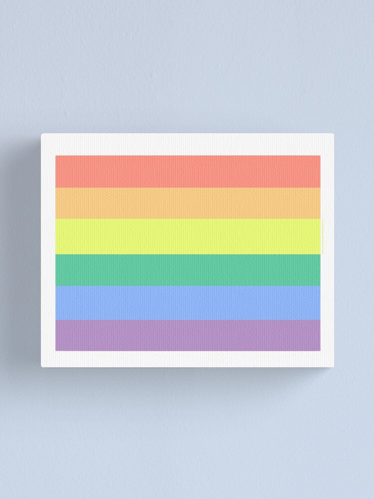 Pastel Pride Flag Crayon Soft Aesthetic Pride Gay Lgbt Flag Canvas