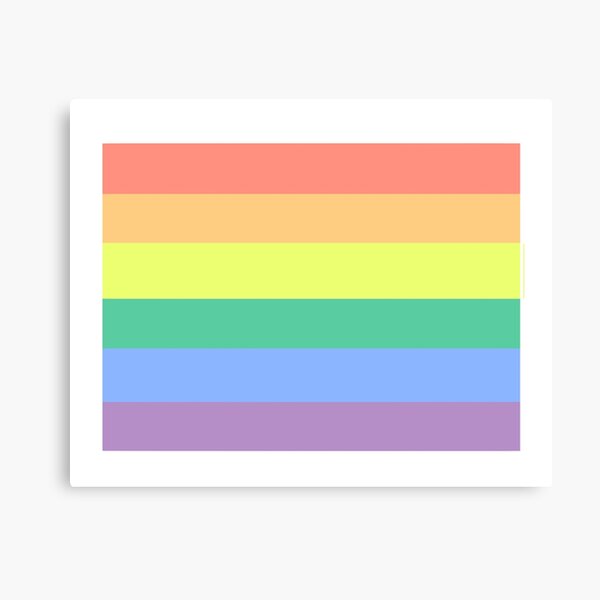 Pastel Pride Flag Crayon Soft Aesthetic Pride Gay Lgbt Flag Canvas