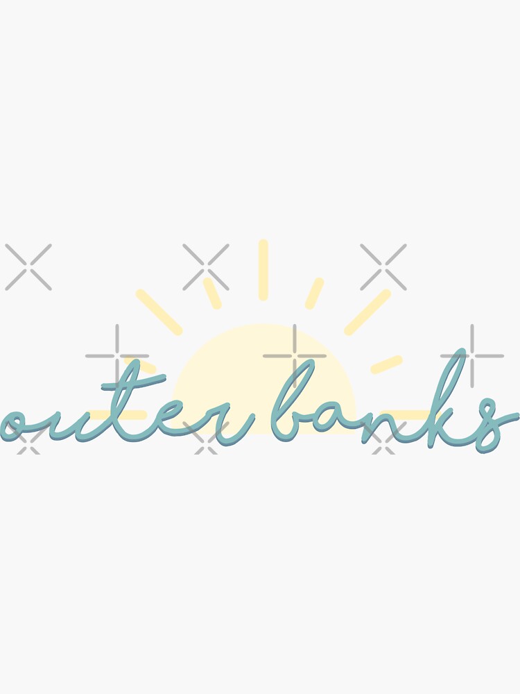 "OBX Sun Set" Sticker for Sale by kristinalenk | Redbubble