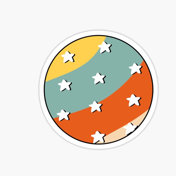 "Retro Stars" Sticker for Sale by Lysspye | Redbubble