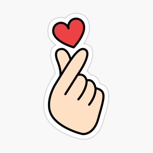 "Finger Heart" Sticker for Sale by hsuanjj | Redbubble