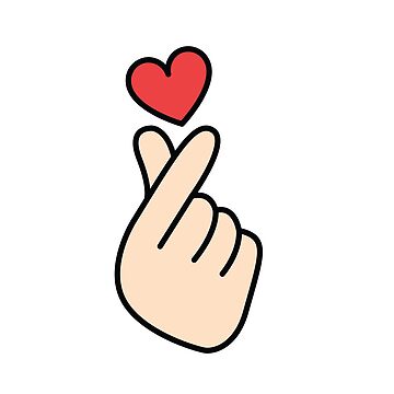 "Finger Heart" Sticker for Sale by hsuanjj | Redbubble