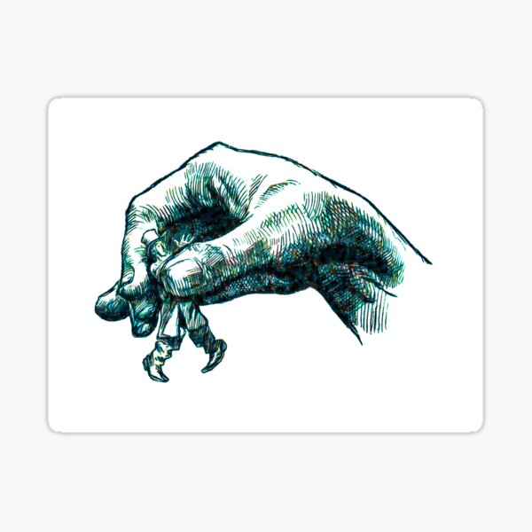"Lending a Hand" Sticker by PictureNZ | Redbubble