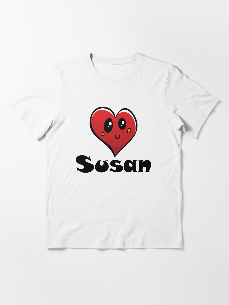 "Susan Cute Heart Name " T-shirt for Sale by ProjectX23 | Redbubble ...