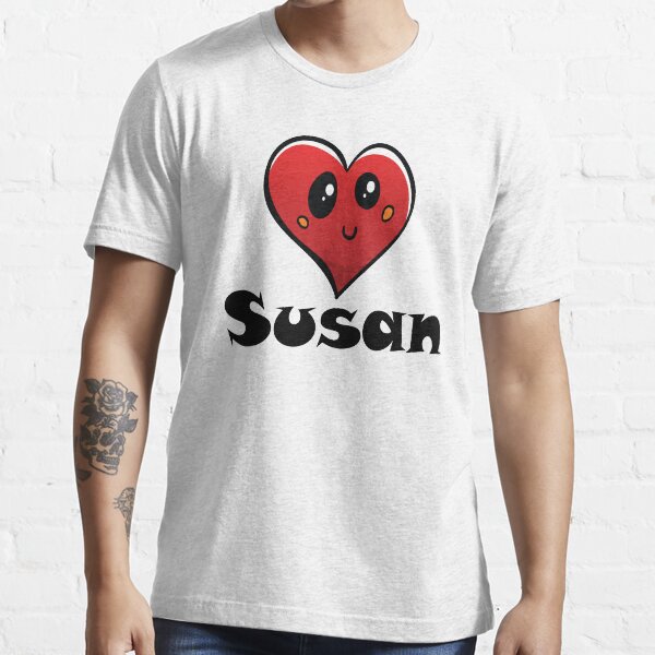 "Susan Cute Heart Name " T-shirt for Sale by ProjectX23 | Redbubble ...