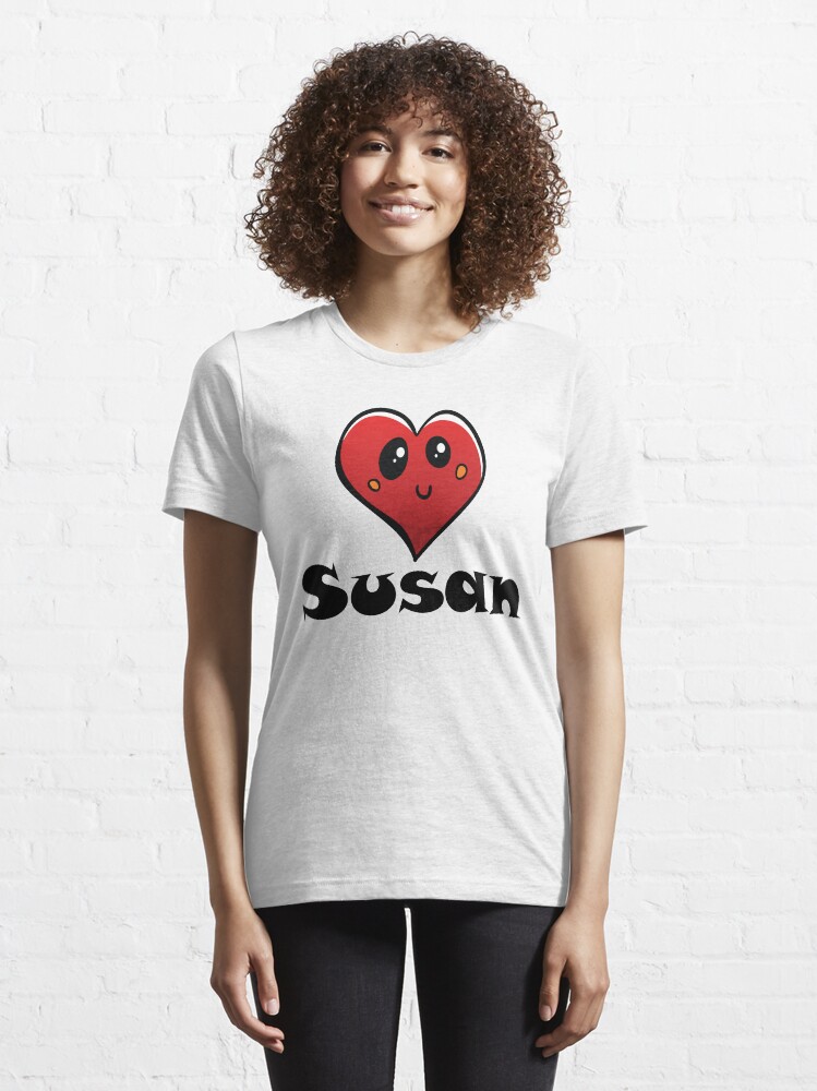 "Susan Cute Heart Name " T-shirt for Sale by ProjectX23 | Redbubble ...