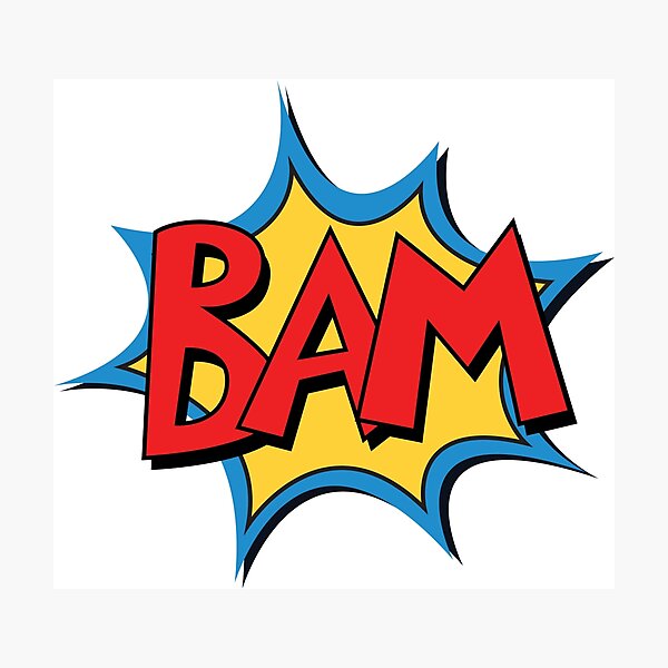 "COMIC BOOK: BAM!" Photographic Print for Sale by MDRMDRMDR | Redbubble