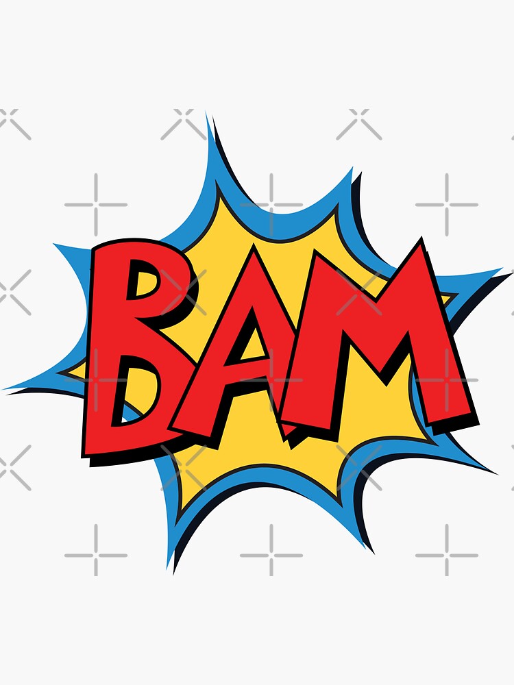 "COMIC BOOK: BAM!" Sticker by MDRMDRMDR | Redbubble
