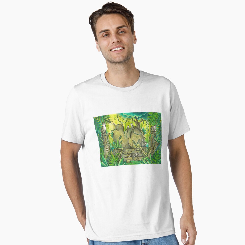 "Jungle Cat Ruins" Sticker for Sale by kattvalk | Redbubble