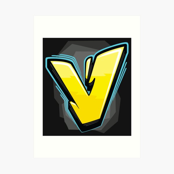 "Graffiti Letter V" Art Print for Sale by NameGraffiti | Redbubble