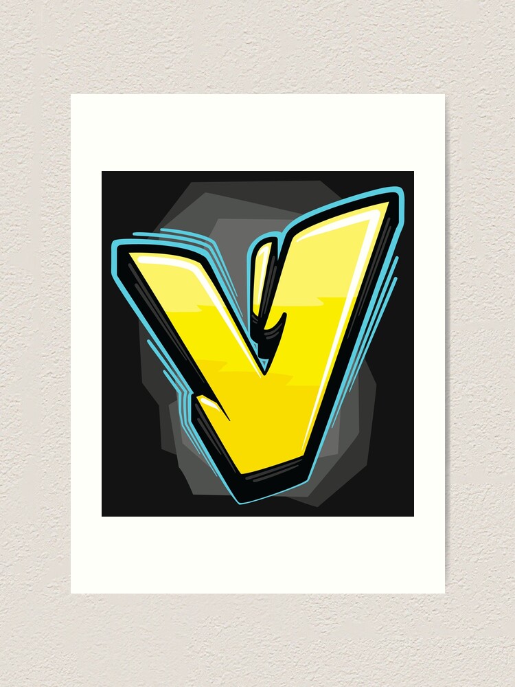 "Graffiti Letter V" Art Print for Sale by NameGraffiti | Redbubble
