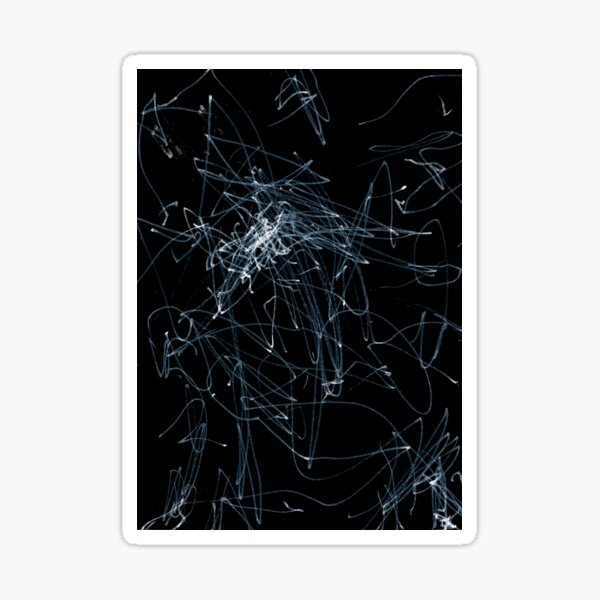 "White line on black paper" Sticker by MarilinArtworks | Redbubble