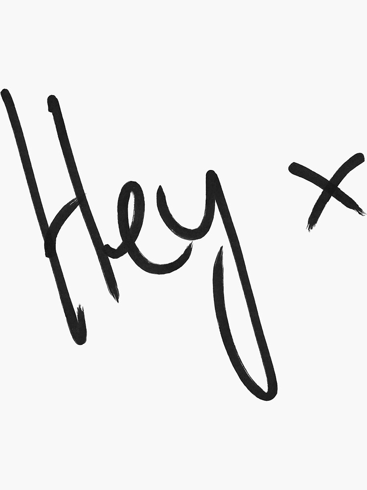"Hey x" Sticker for Sale by ETVivid | Redbubble