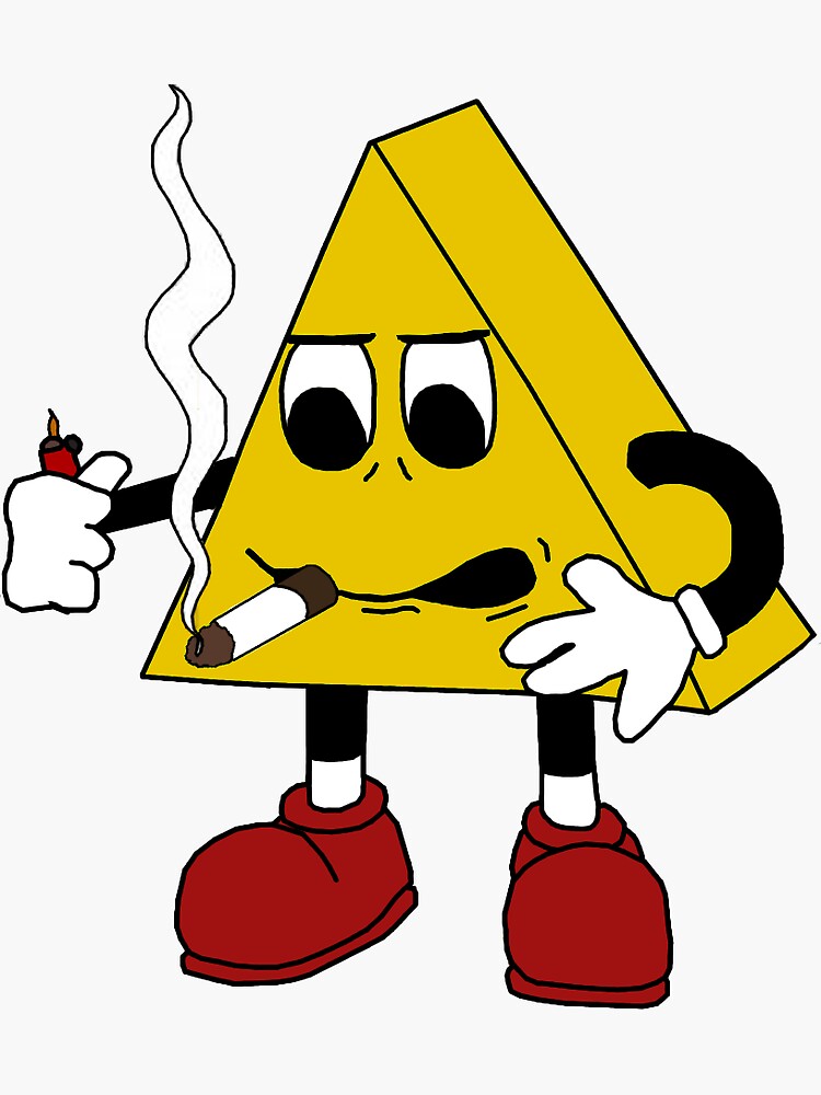 "Smoking dancing triangle meme" Sticker by Fweetz | Redbubble