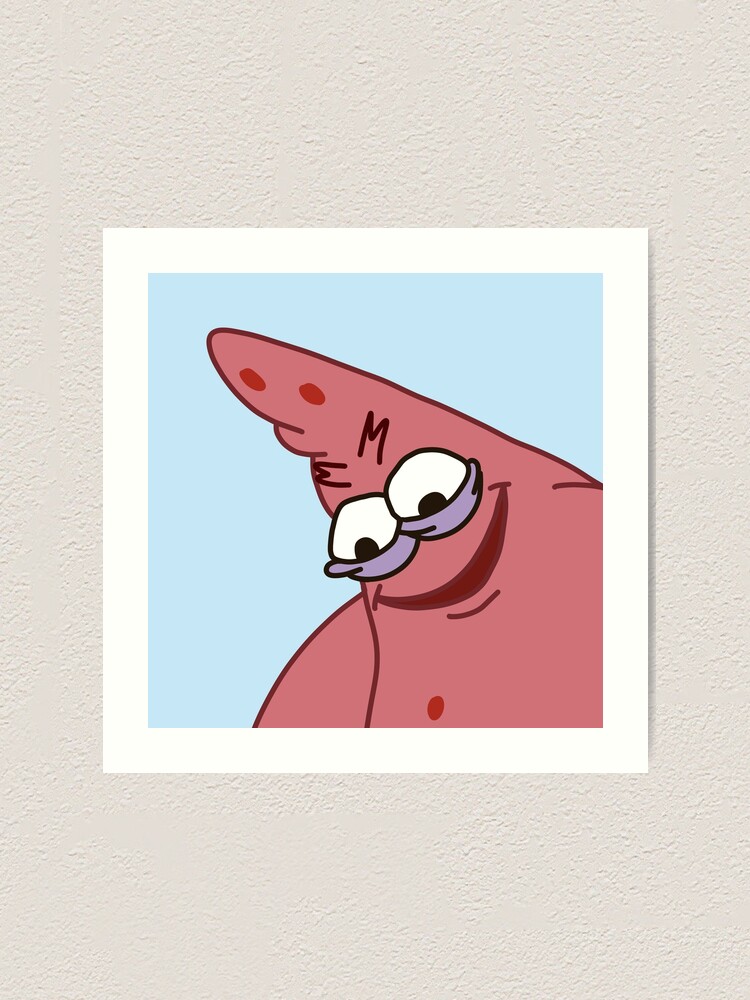 "Evil Patrick meme" Art Print for Sale by yellowwpaint | Redbubble