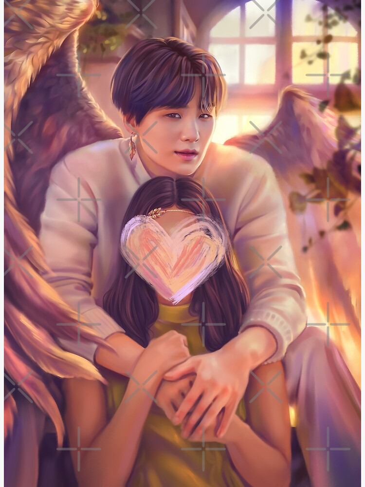 "Guardian angel Yoongi" Art Print for Sale by Ellen-Drawings | Redbubble