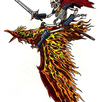 "Skeleton Riding A Phoenix Bird" Scarf for Sale by Nikolay Todorov ...
