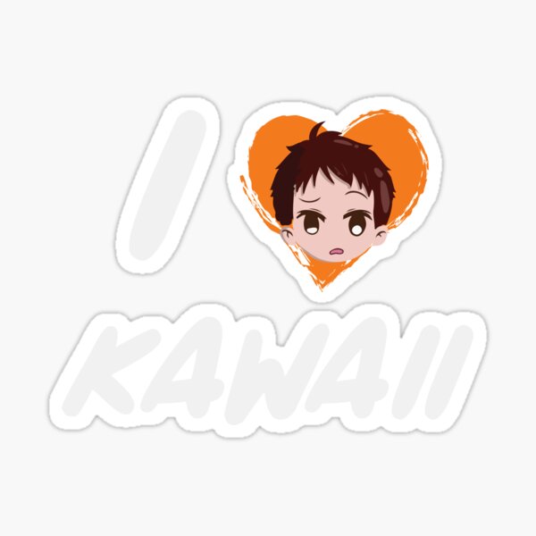 "I Love Kawaii | Heart Manga Anime Comic Animes" Sticker by DesDesigner ...