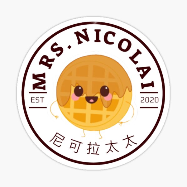 "Mrs. Nicolai Logo" Sticker for Sale by MrsNicolai | Redbubble