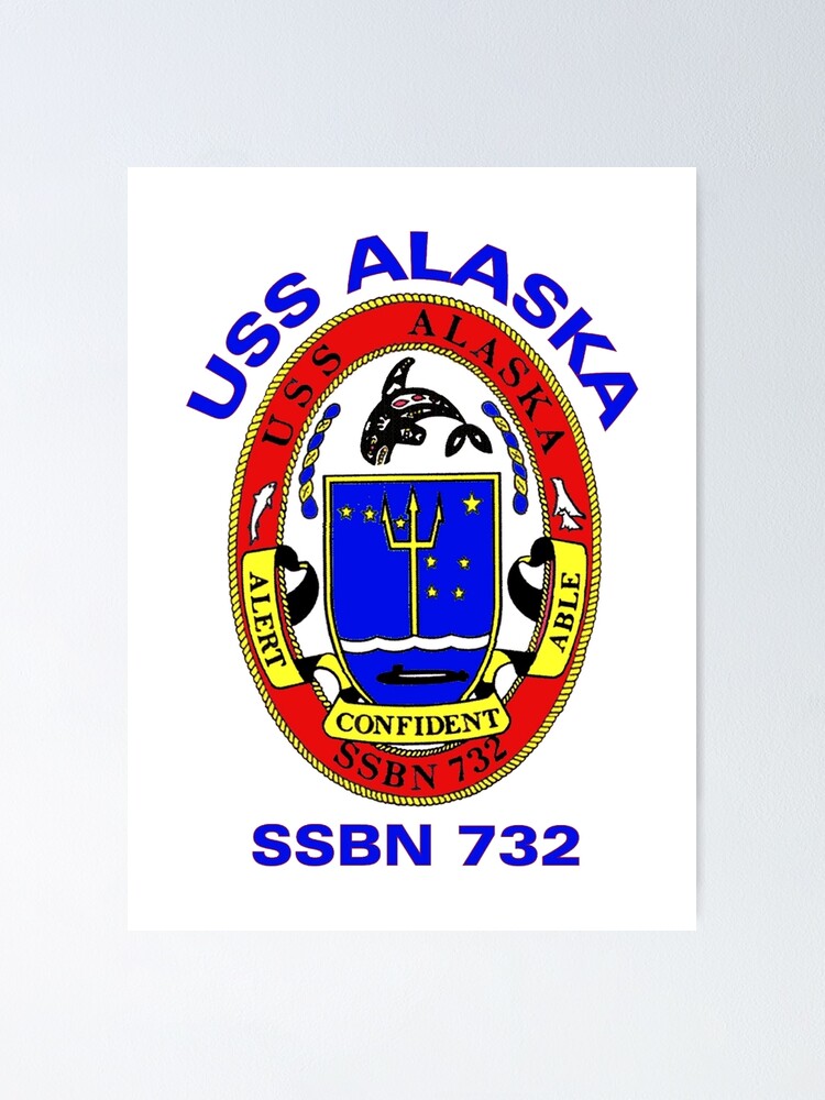 Póster «Cresta del USS Alaska (SSBN-732)» de Spacestuffplus | Redbubble