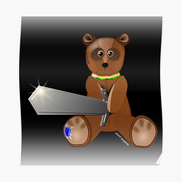 "Stabby Bear" Poster by hairybehr | Redbubble