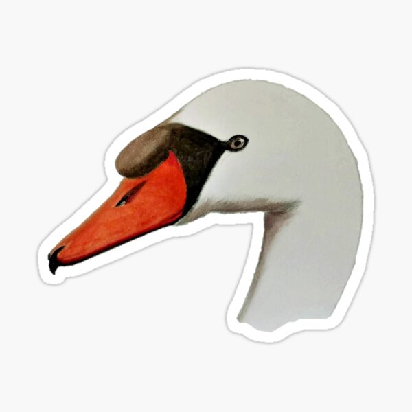 "Swan " Sticker for Sale by TheMaykUpArtist | Redbubble