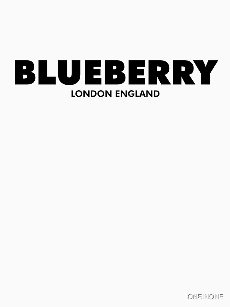"Blueberry London England Bluberry" T-shirt for Sale by ONEINONE ...