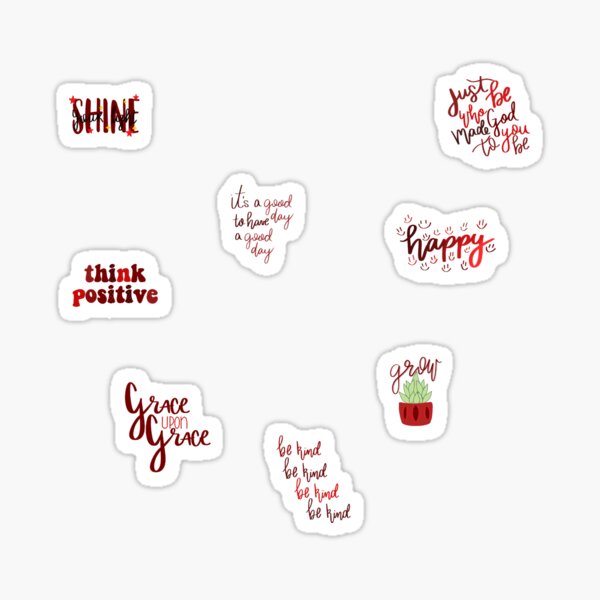 "Red Aesthetic Phone Case Sticker Pack (8pc) " Sticker for Sale by ...