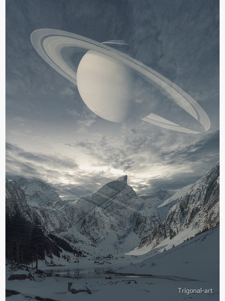 "saturn sunrise" Poster for Sale by Trigonal-art | Redbubble